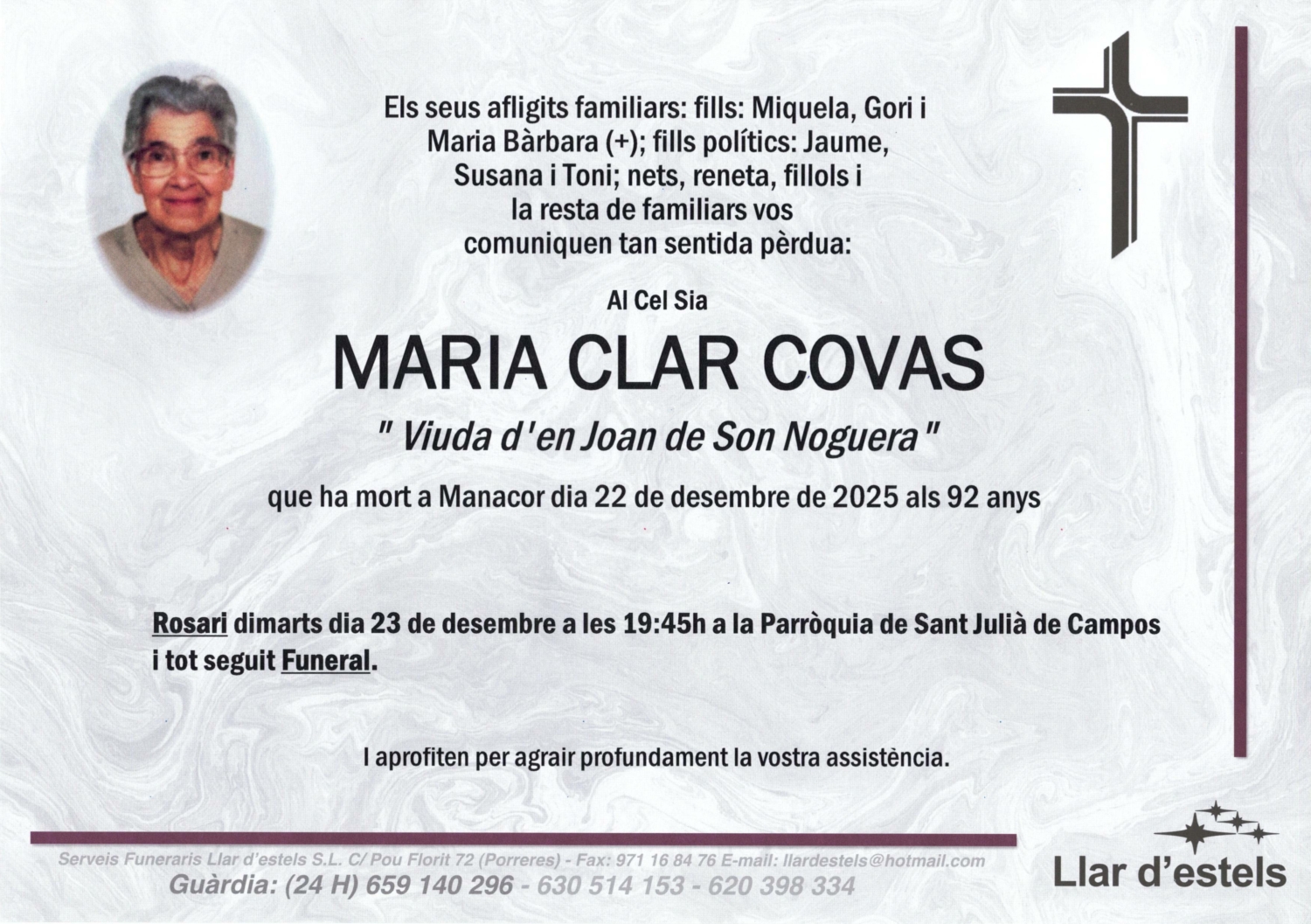 Esqueles – Funerària Mallorca – Llar d'estels